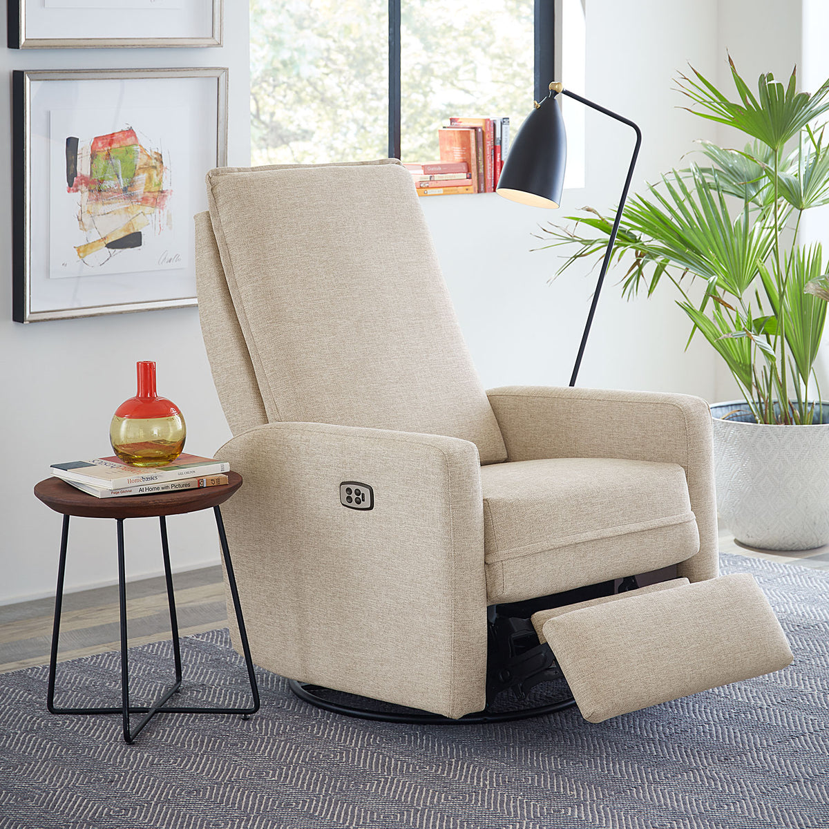 Best Chairs Cali Recliner Swivel Glider Custom Fabric — Molly Monkey