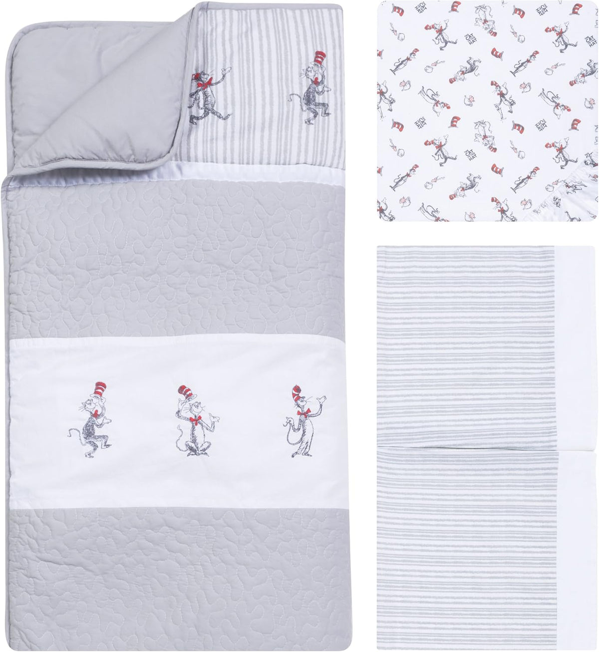 Trend Lab Dr. Seuss The Cat in The Hat Comes Back 4-Piece — Molly Monkey